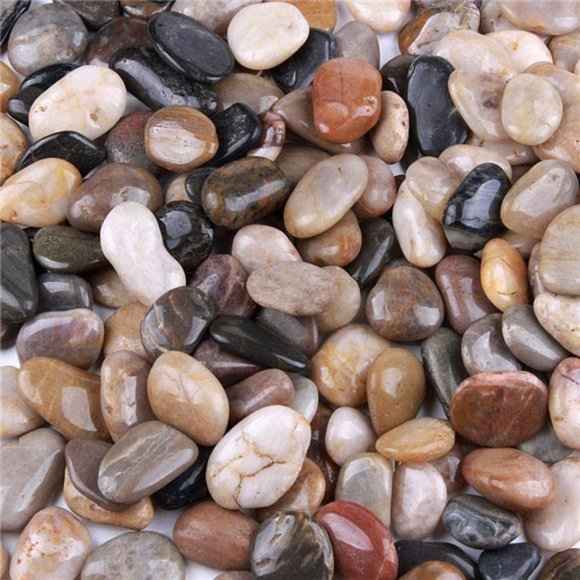 Accents | 5 Pounds River Rocks Pebbles 12 Inches Mixed Color Stones ...